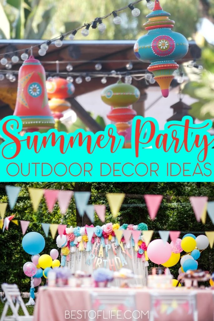 Summer Decorations for an Outdoor Party to Remember