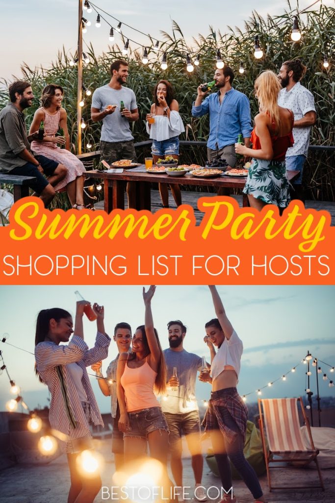 Summer Party Essentials Shopping List - The Best of Life